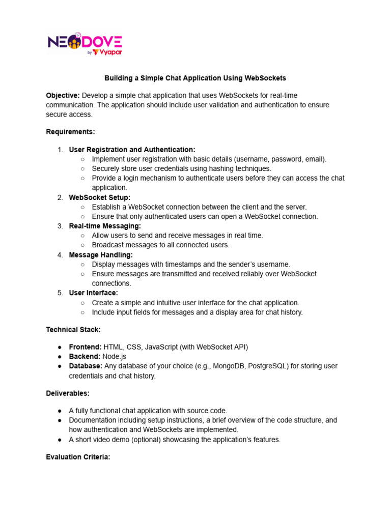 Developer Intern Assignment | PDF