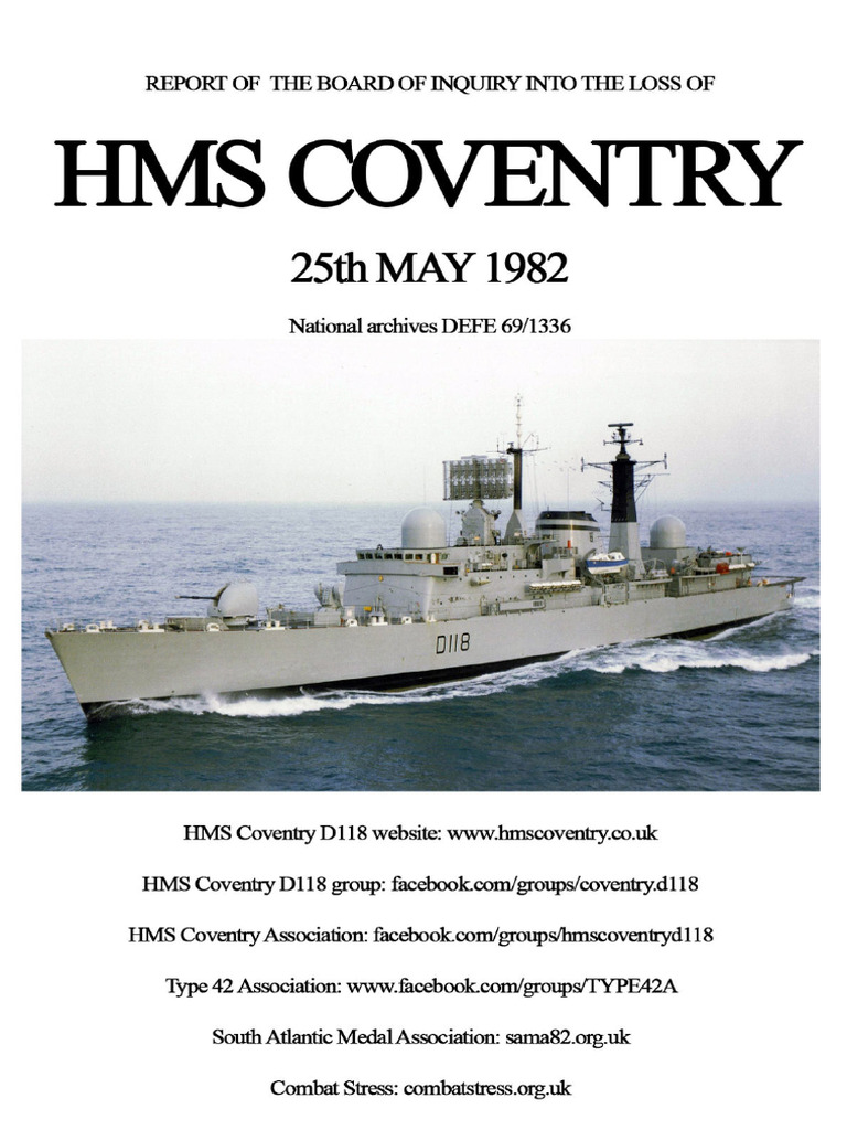 1982 Sinking of HMS Coventry | PDF