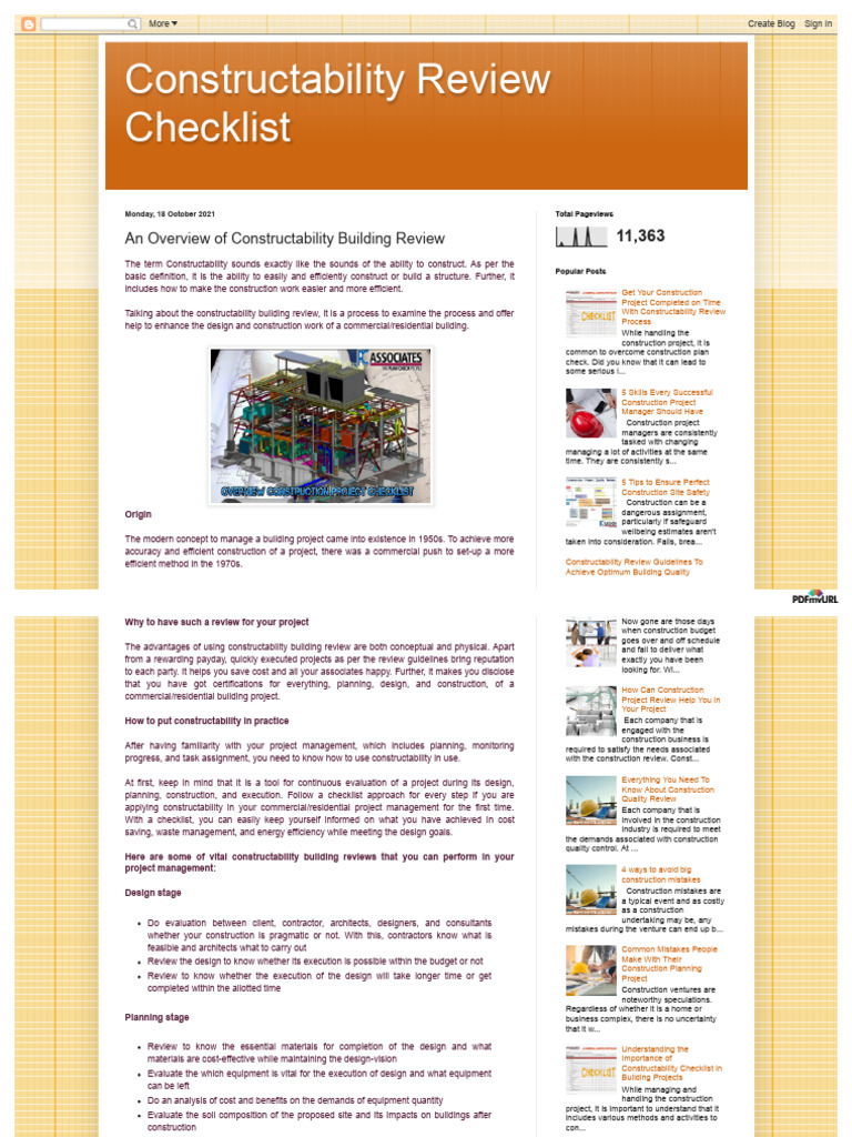 An Overview of Constructability Building Review | PDF | Project Management | Architect
