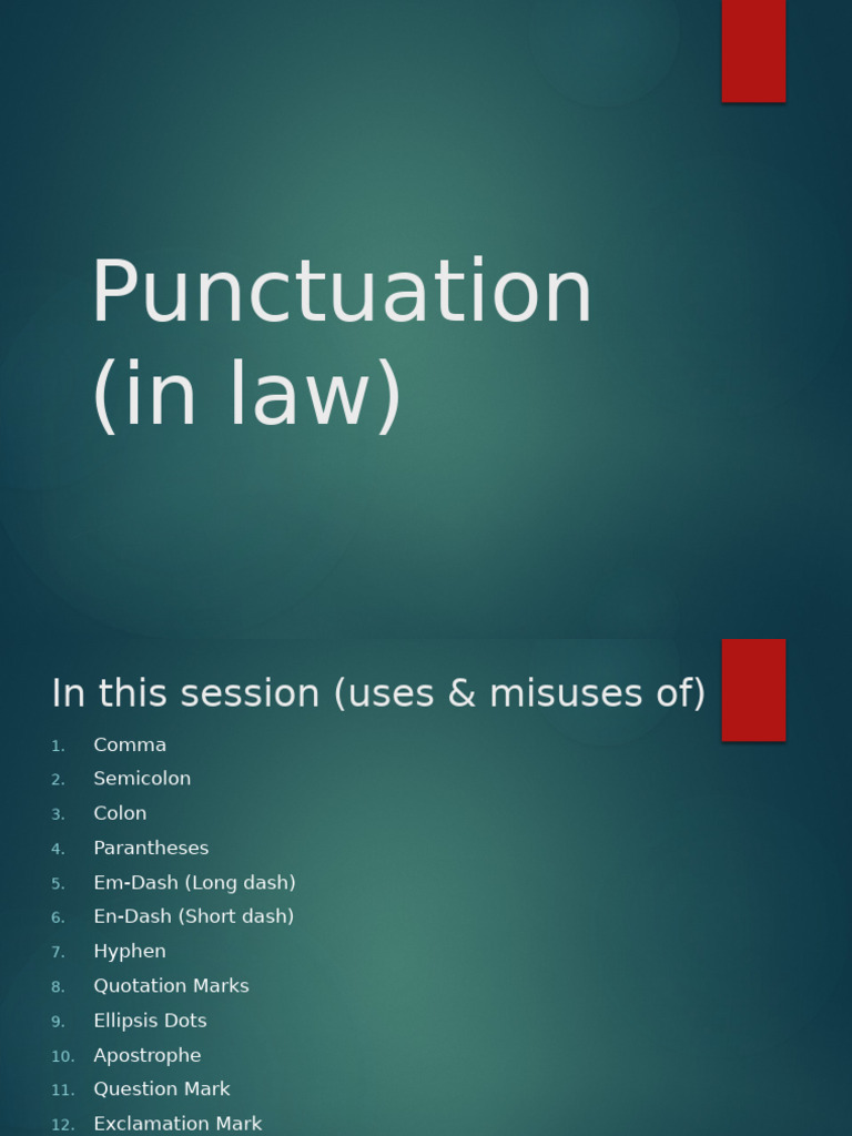 Punctuation (in Law) | PDF | Bracket | Punctuation