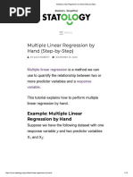 Multiple Linear Regression by Hand (Step-by-Step) | PDF | Linear ...
