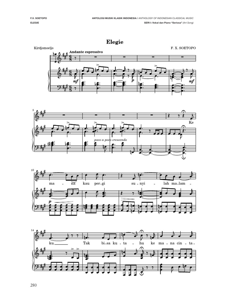 ELEGIE | PDF | Elementos de la música | Notación musical