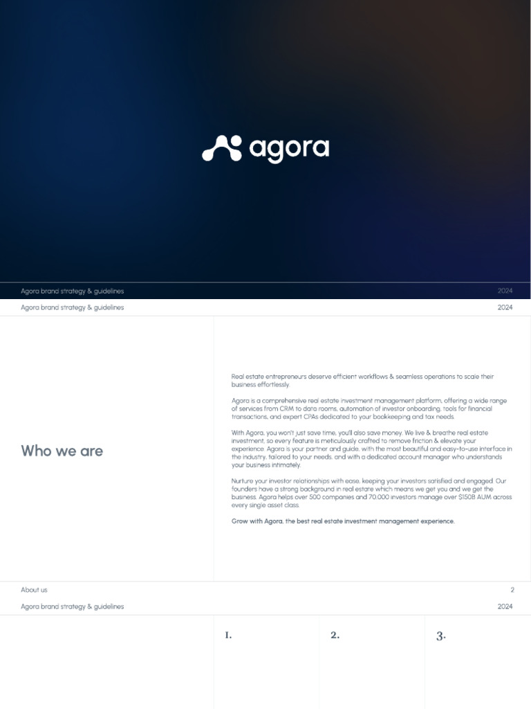 Agora brand book | PDF | Typography | Logos