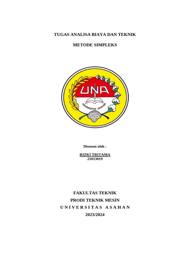 Simpleks Tugas 2121 | PDF