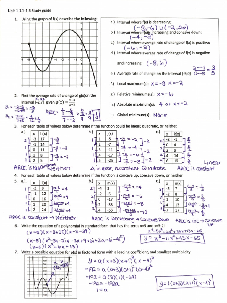 1A Study Guide | PDF