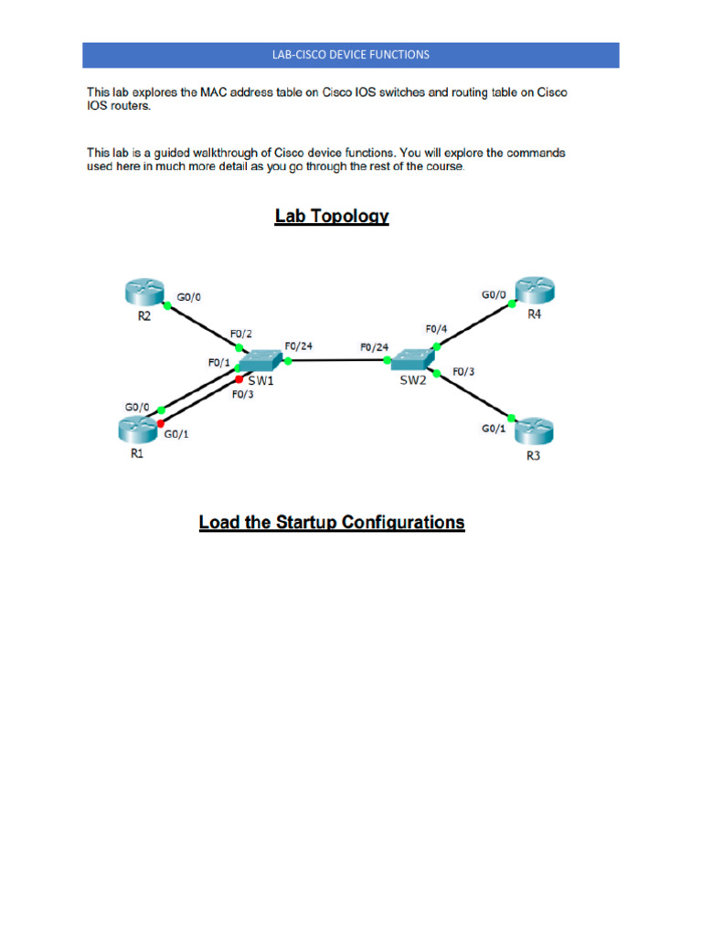 Cisco Device Functions | PDF