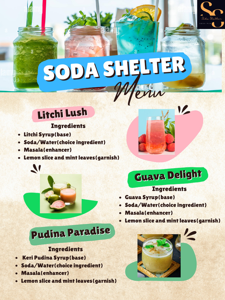 Soda Shelter Menu | PDF