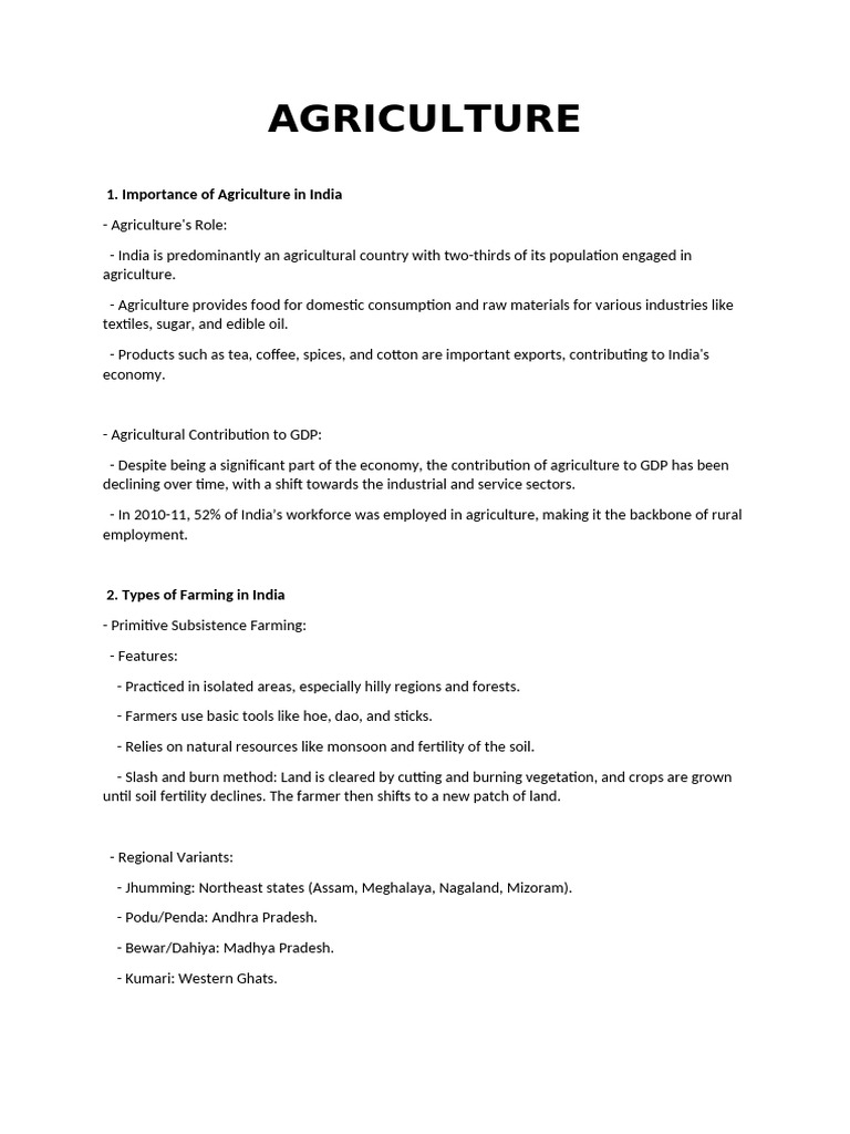 AGRICULTURE | PDF | Agriculture | Crops