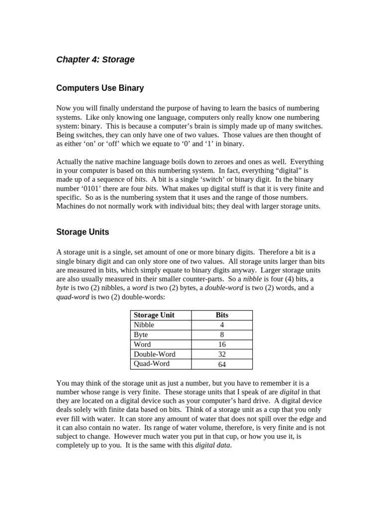 Chapter 4 | PDF | Bit | Byte Chapter 4 | PDF | Bit | Byte