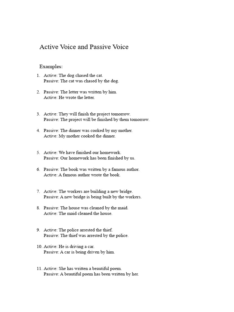Active And Passive
