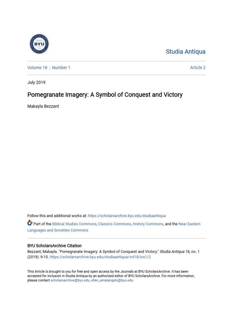 Pomegranate Imagery - A Symbol of Conquest and Victory | PDF | Hades ...