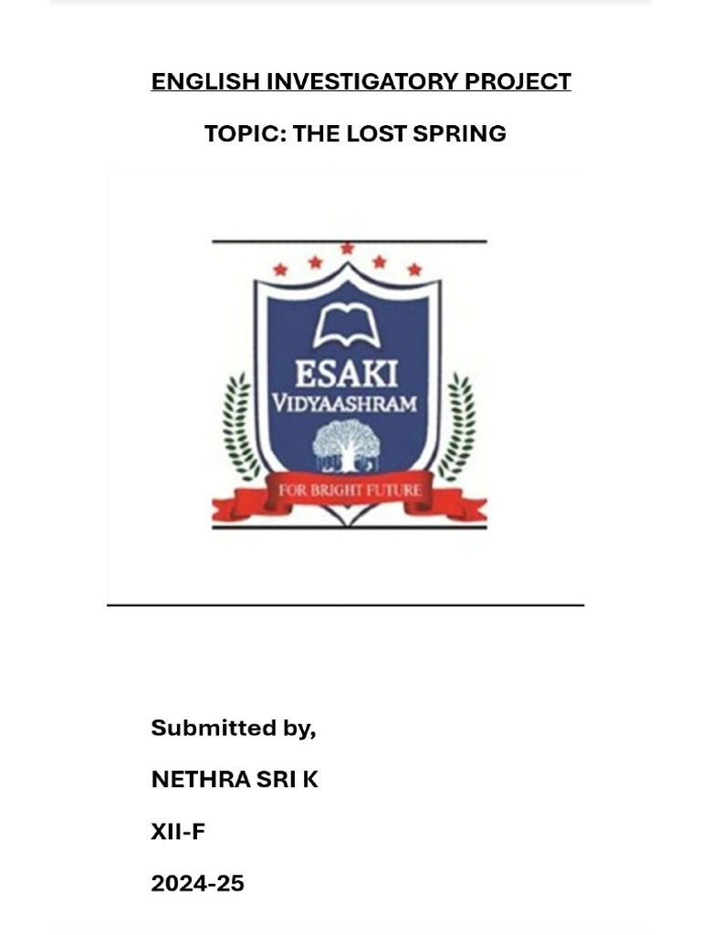 Lost Spring by Nethra | PDF