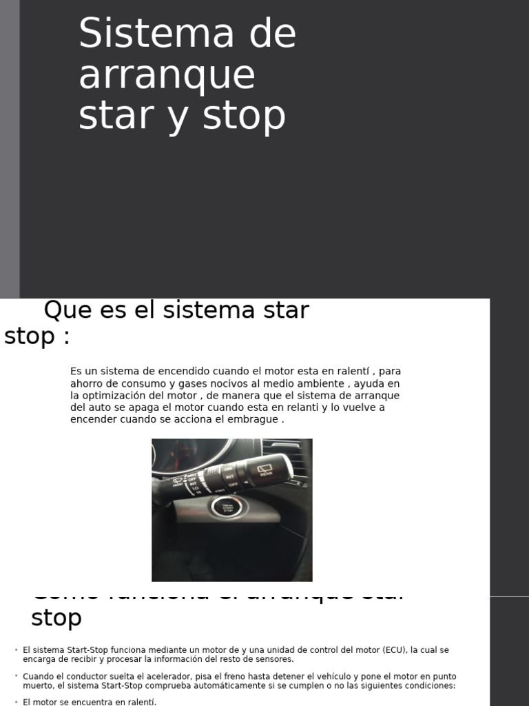 Sistema de Arranque Star Stop | PDF | Motores | Embrague