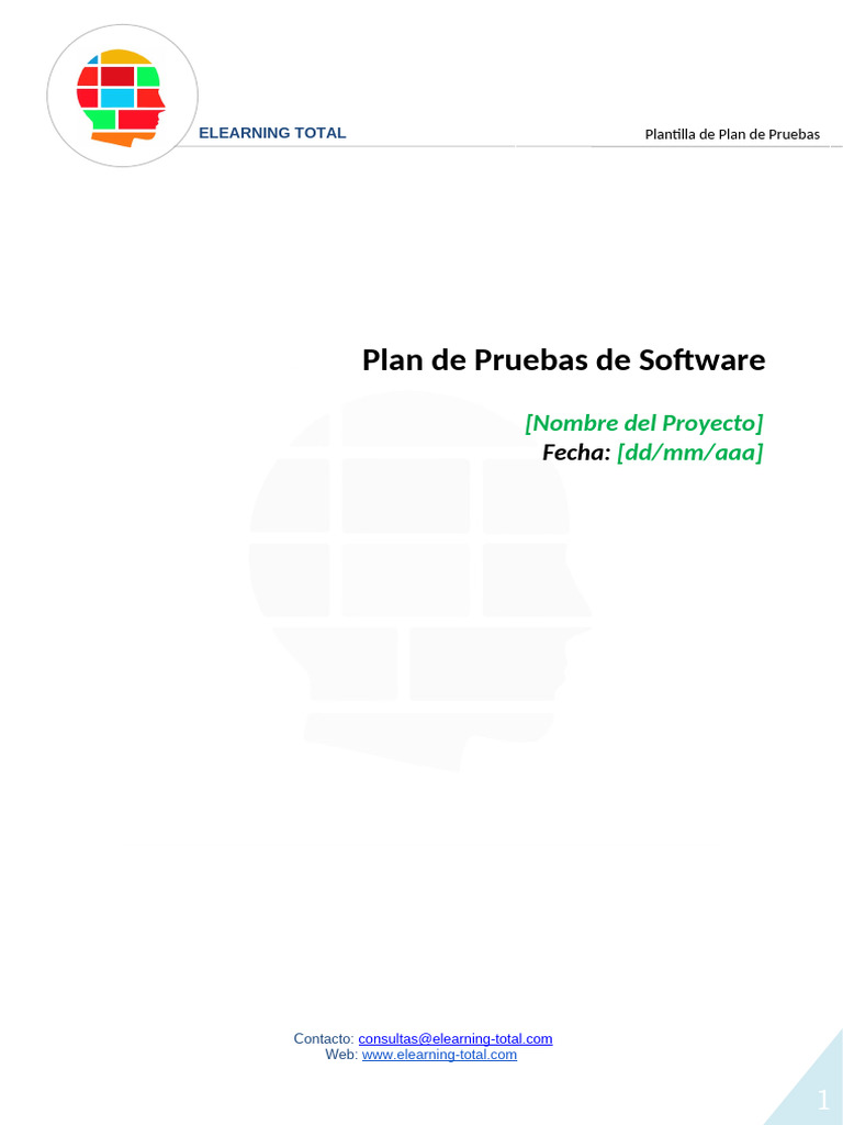 Plan de Pruebas - Template | PDF | Software | Pruebas de software