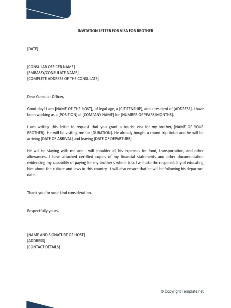 Invitation Letter For Visa | PDF | Social Science