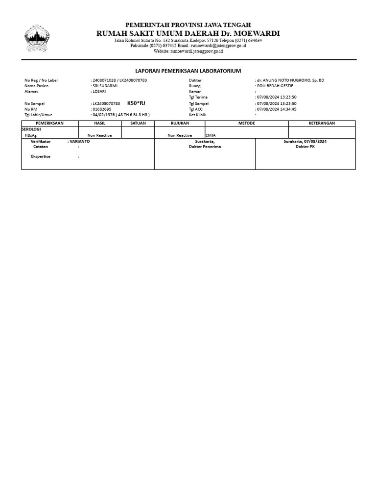 Sri Sudarmi Hbsag | PDF