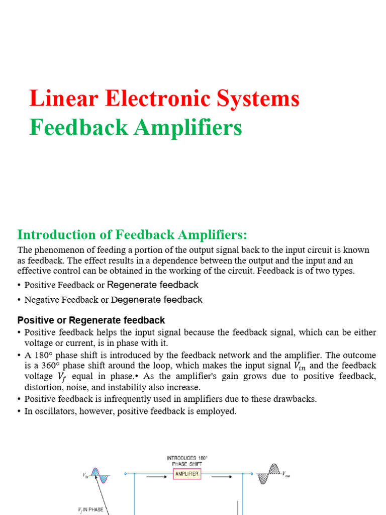 Amplifier With Feedback - Note | PDF | Amplifier | Feedback