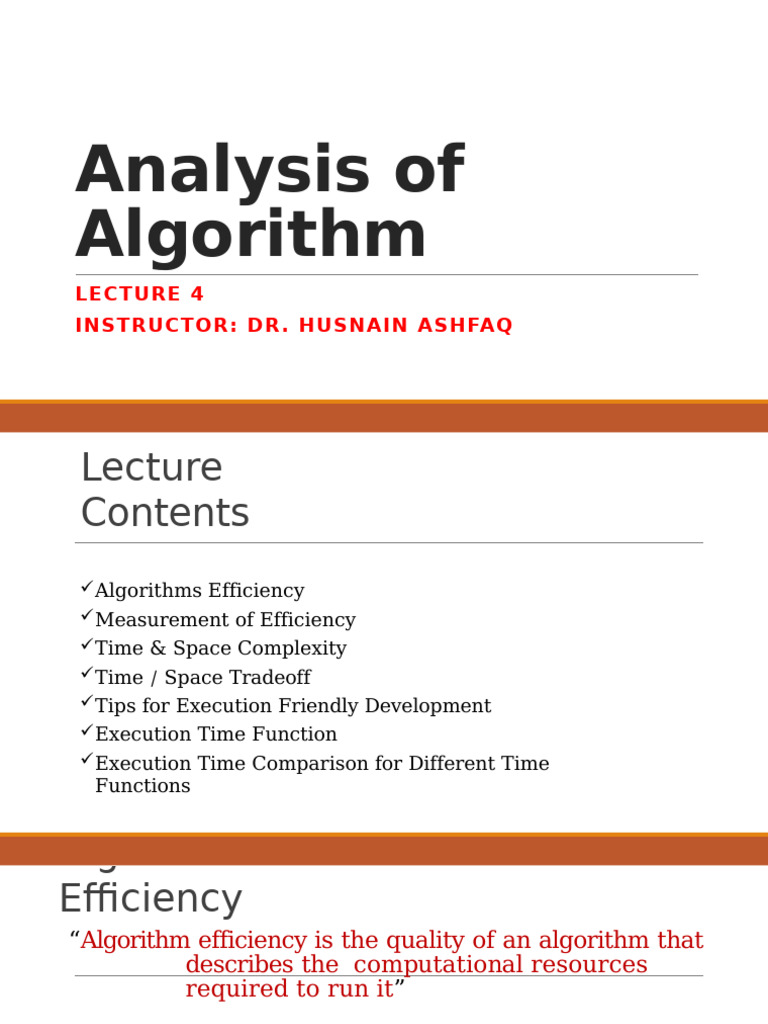 Lecture 4 - Copy | PDF | Time Complexity | Logarithm