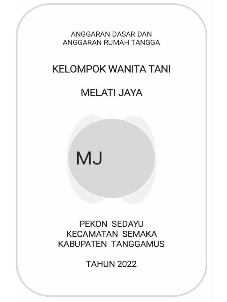 AD - ART KWT Melati Jaya - Sedayu | PDF