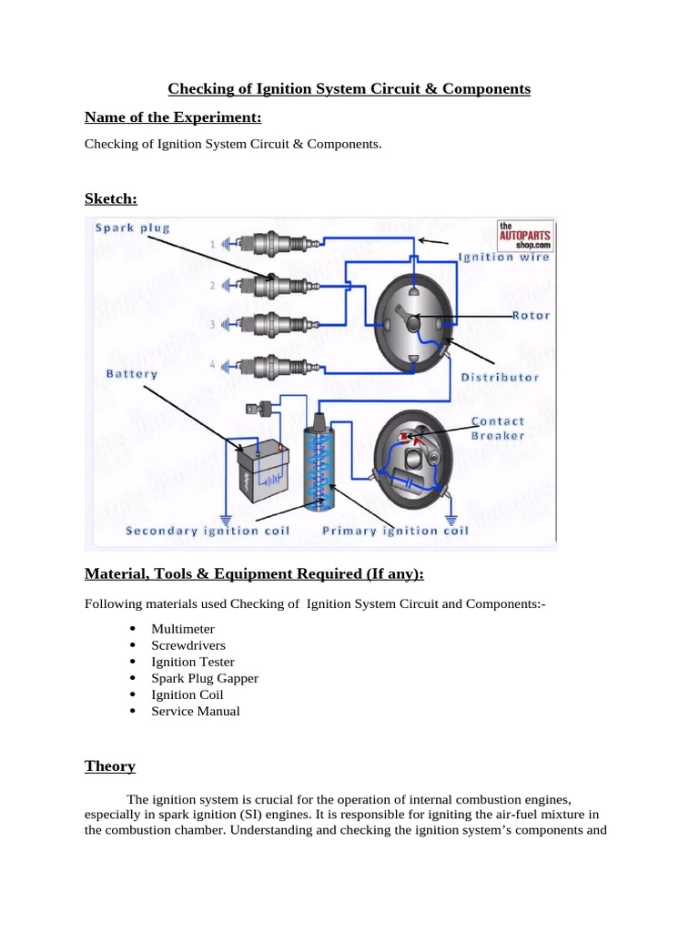 Ignition System Circuit Check Guide | PDF | Electrical Connector ...