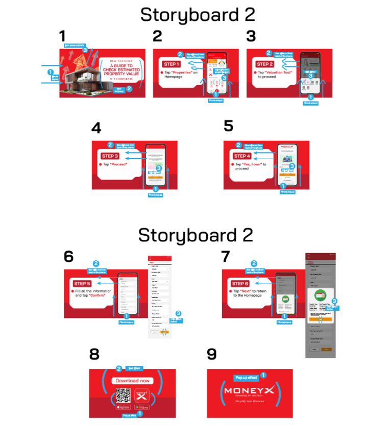 Storyboard Flow A Guide To Check Estimated Property Value | PDF