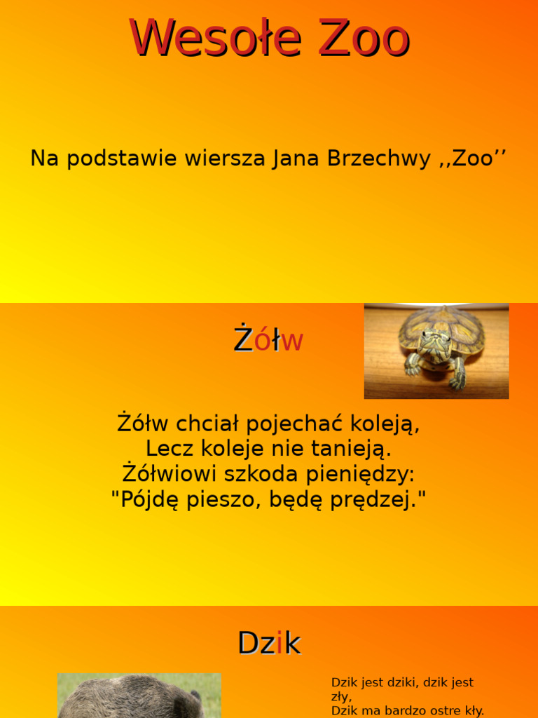 Prezentacja Wesołe Zoo | PDF