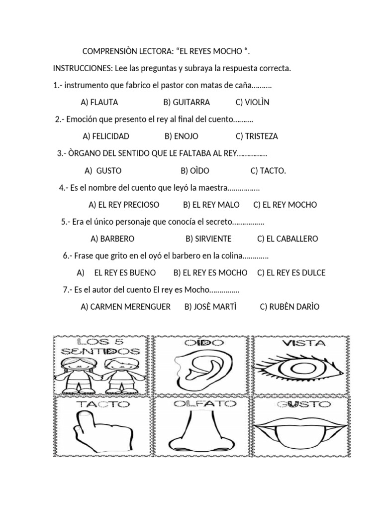 Ejercicio Comprensiòn Lectora 1 y 2 | PDF