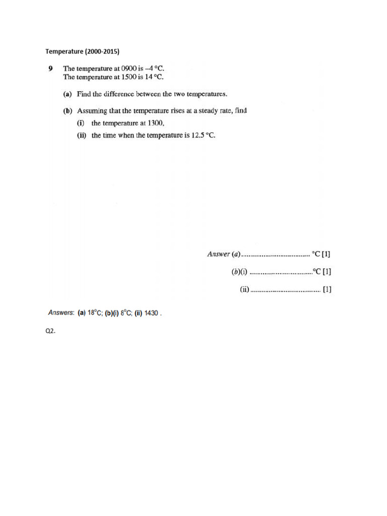 Temperature, Time and Money Exchange | PDF | Sports & Recreation ...