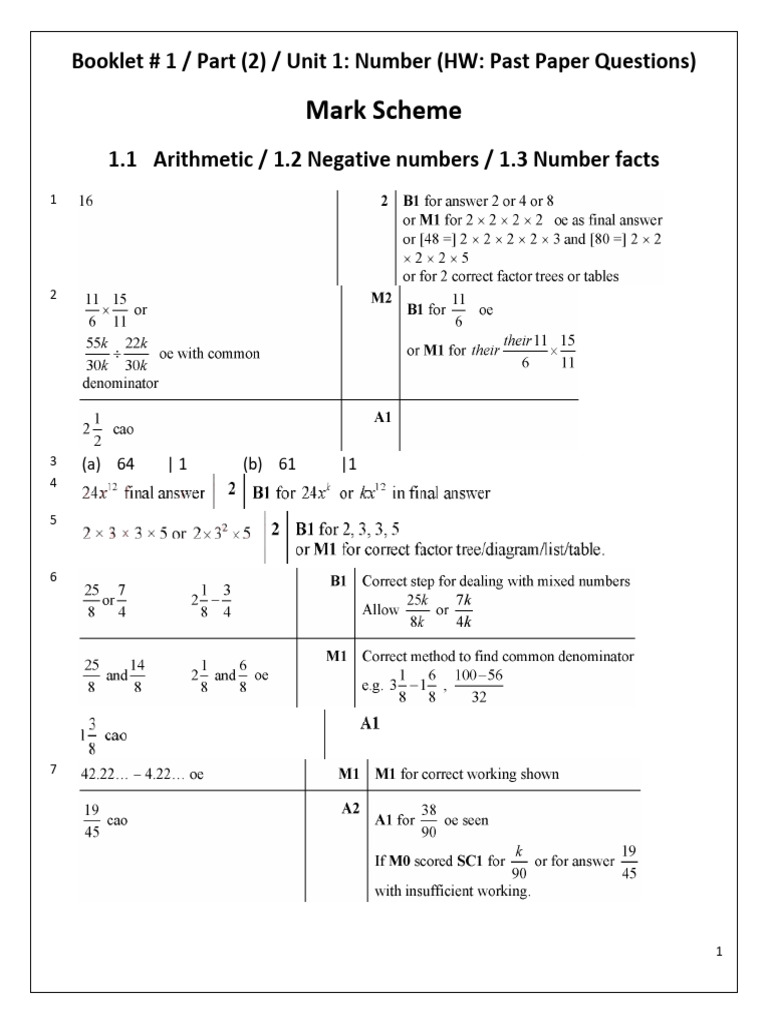 Math Worksheet Answer Key | PDF | Mathematics | Arithmetic