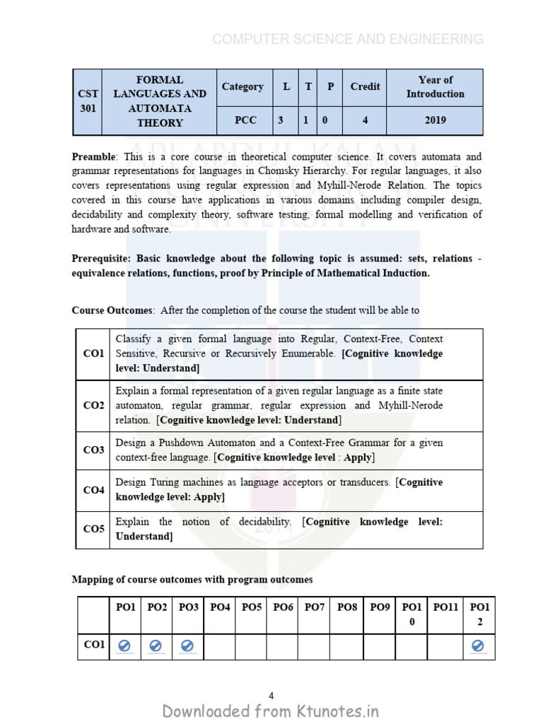 FORMAL LANGUAGES-Ktunotes - in | PDF | Automata Theory | Models Of ...