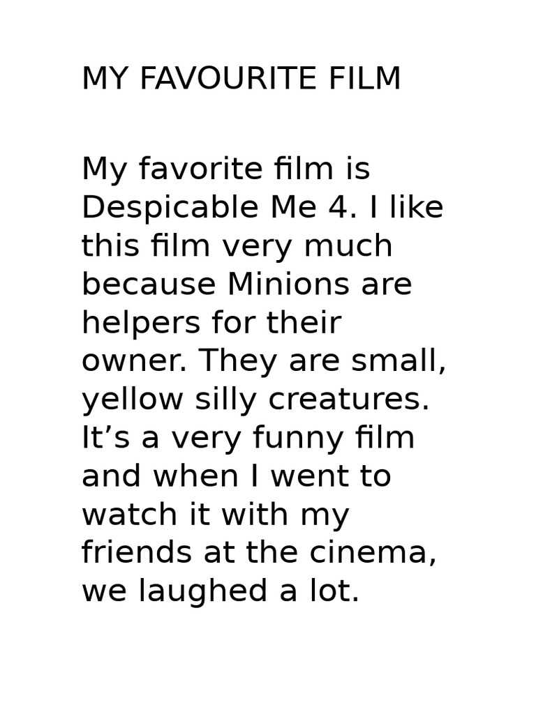 Why Despicable Me 4 is My Favorite Film | PDF