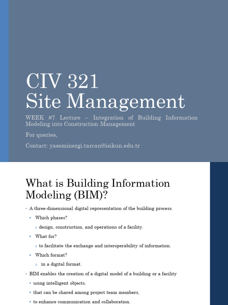 Week #7 Lecture | PDF | Building Information Modeling | Information