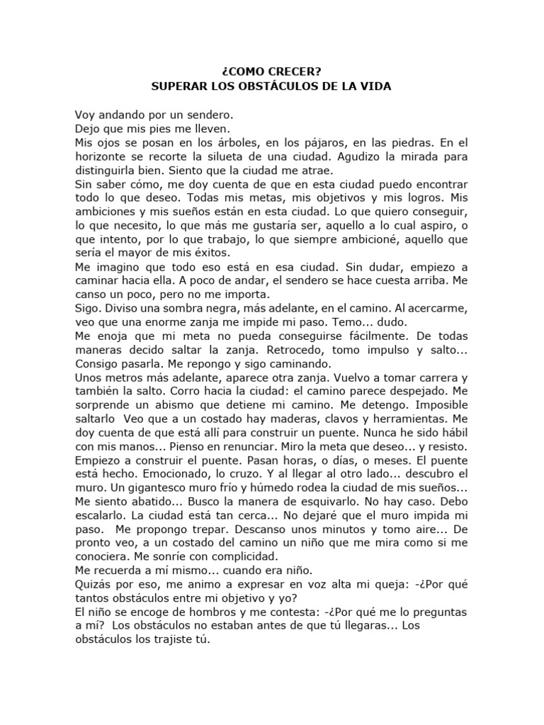 Superar Los Obstaculos de La Vida | PDF | Arte | Poesía