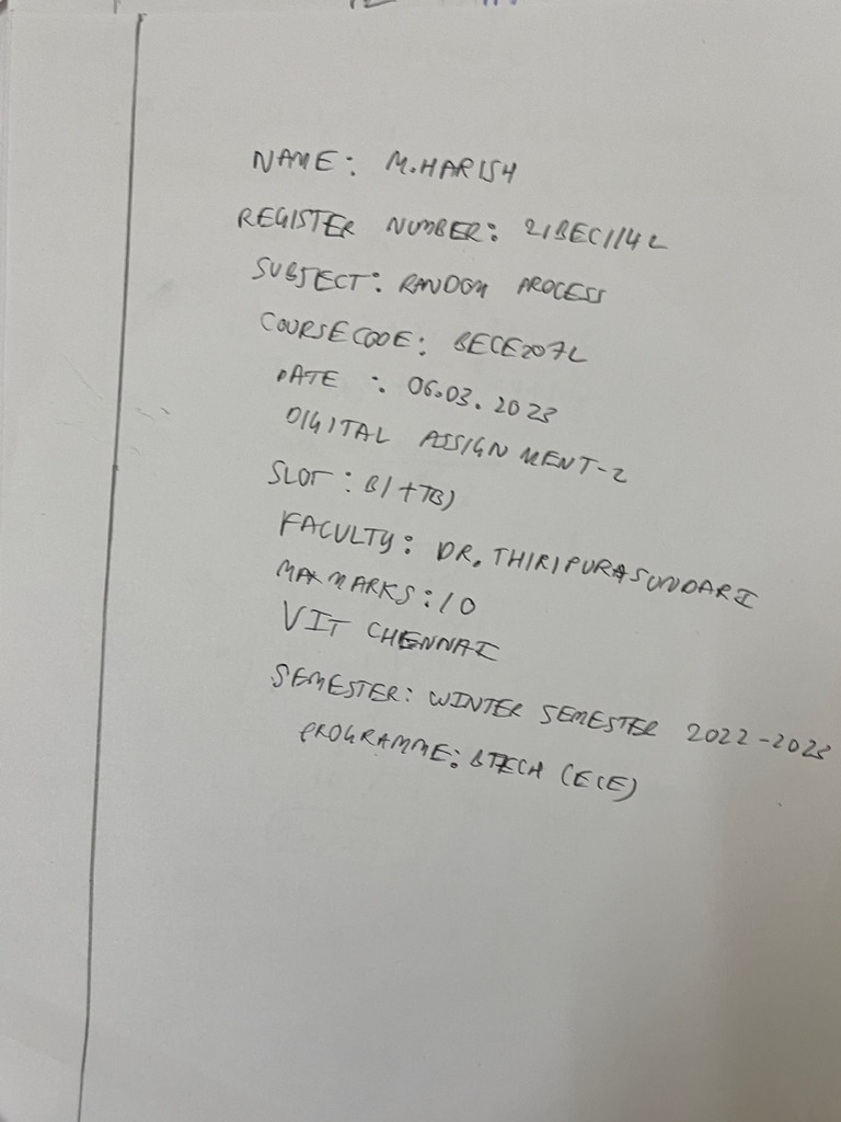 21bec1142-Harish M Bece207l Digital Assignment 2 | PDF