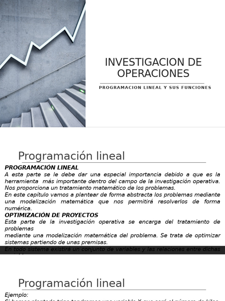 04 Programacion Lineal y Sus Funciones | PDF | Programación lineal | Optimización Matemática