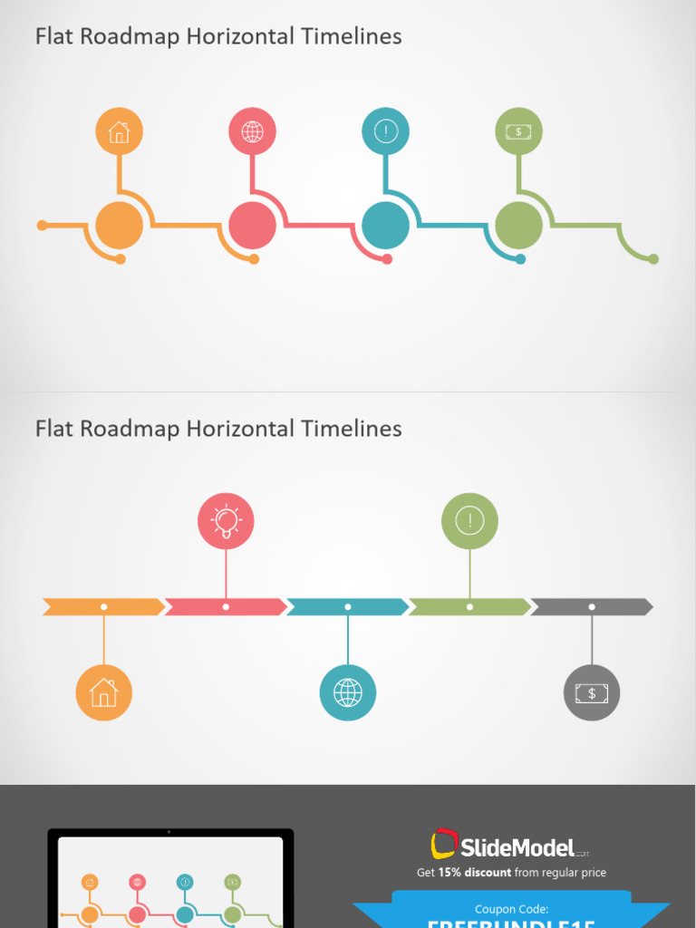 FF0094 01 Flat Roadmap Horizontal Timelines 16x9 | PDF