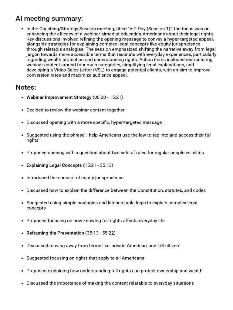 (Law, Amyr) VIP Day (Session 2) Summary | PDF | Due Process | Concept