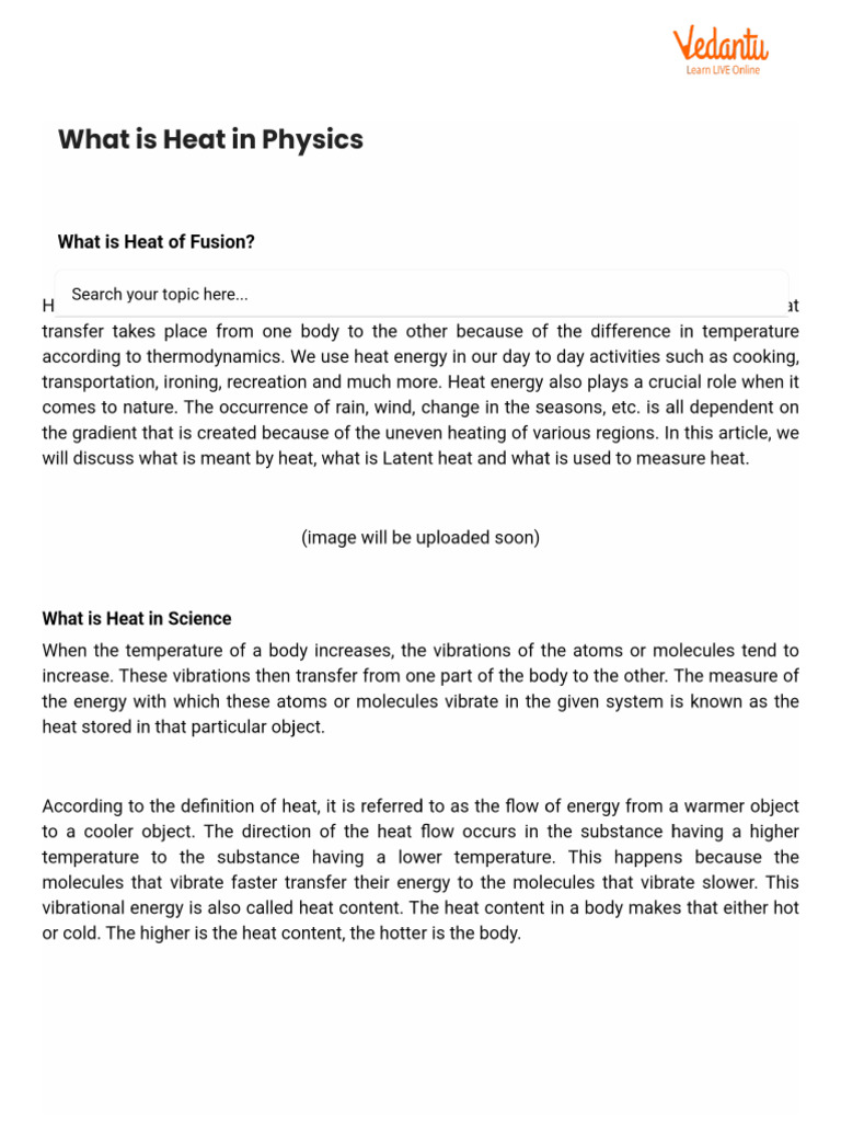 What Is Heat in Physics | PDF