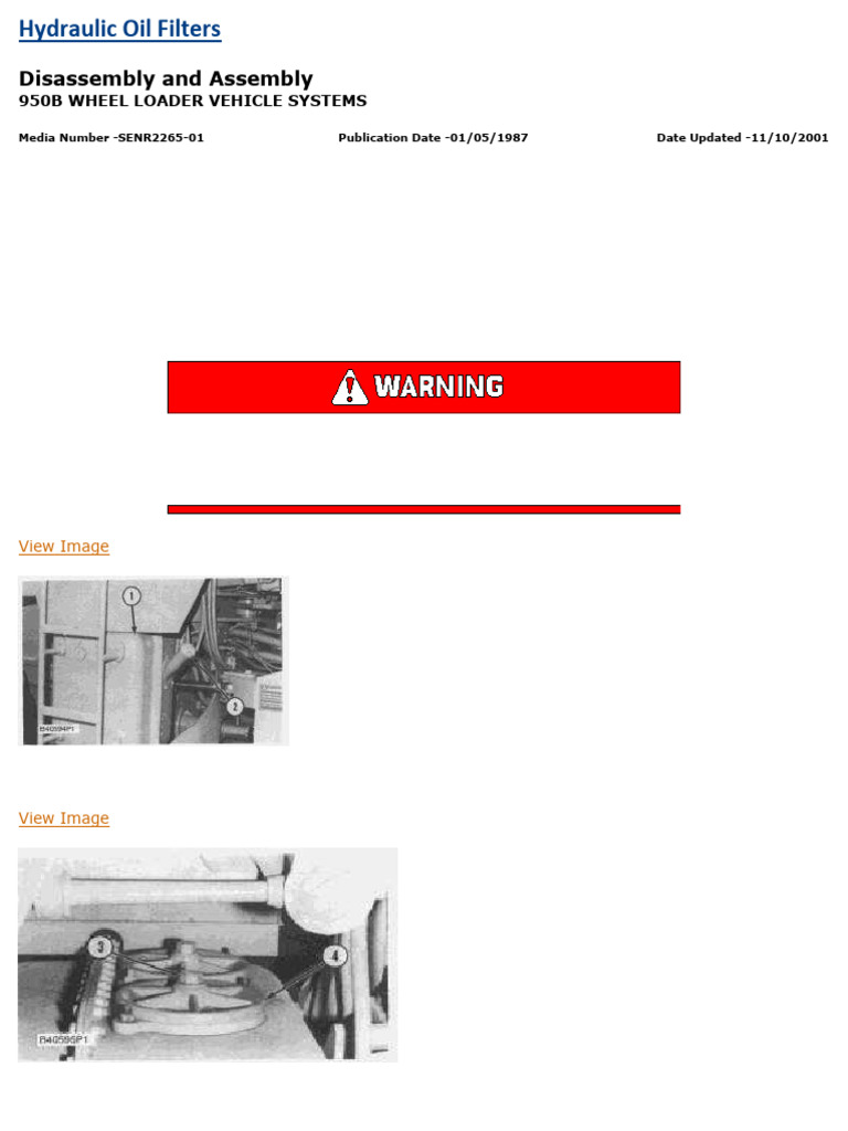 Hydraulic Oil Filter Assembly Guide | PDF | Technology & Engineering