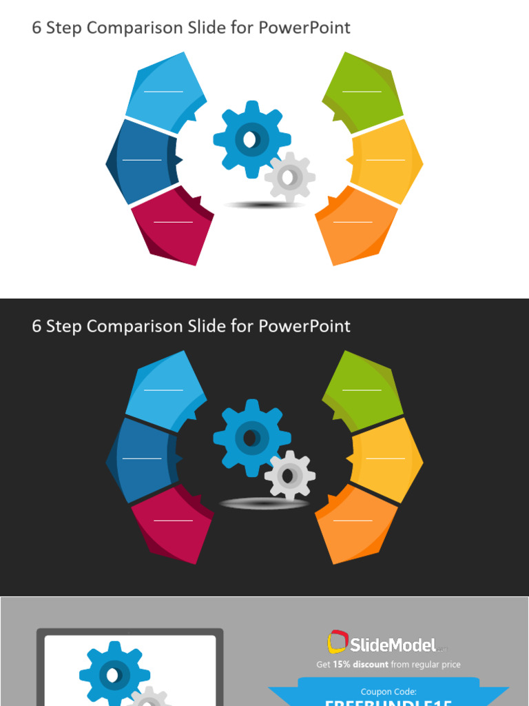FF0171 01 6 Step Creative Comparison Diagram For Powerpoint | PDF