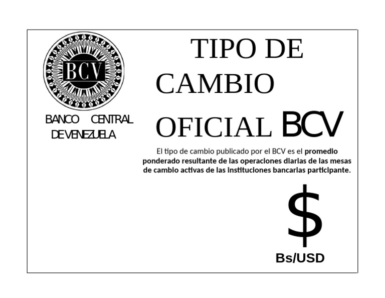 Tasa Del Dia BCV | PDF