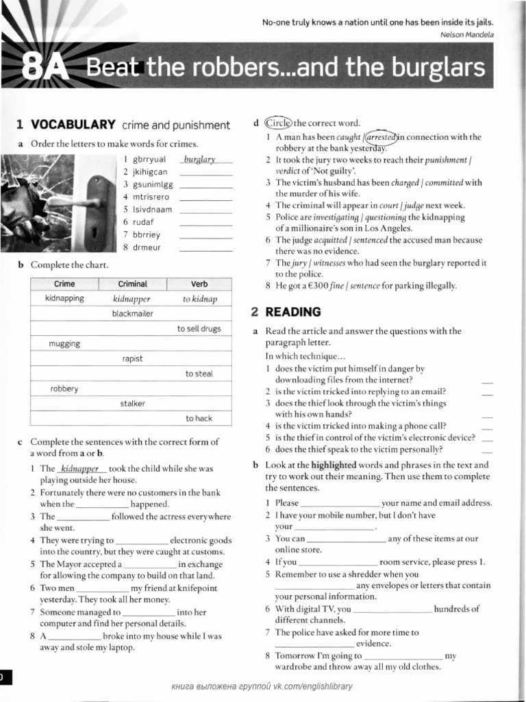1 Vocabulary: Crime and Punishment | PDF | Identity Theft | Crimes