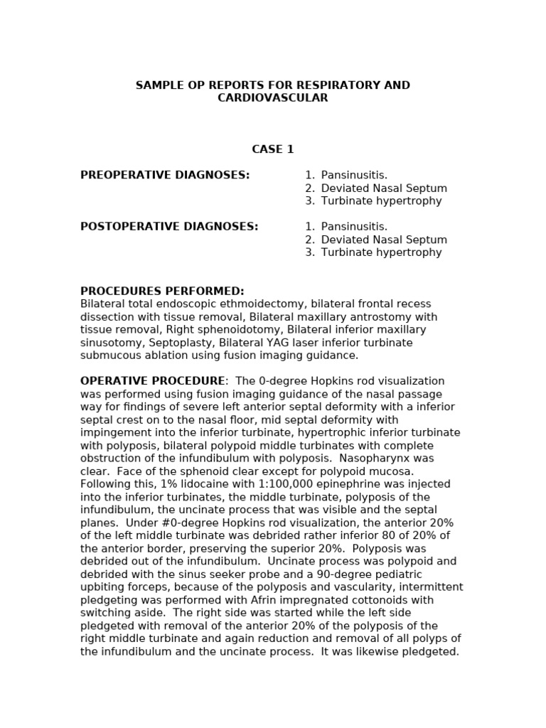 Respiratory and Cardiovascular Sample Charts-Updated | PDF | Human Nose ...