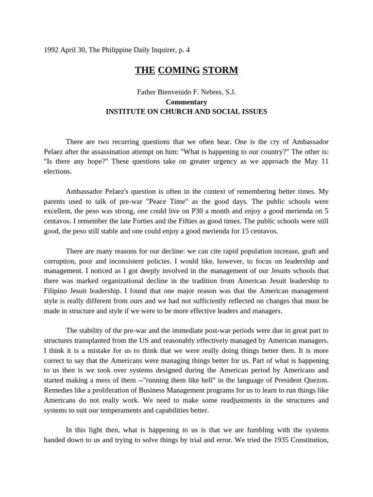 Filipino Leadership Reflections | PDF