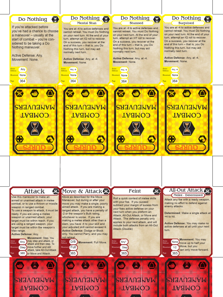 Cartão de Manobras de Combate | PDF