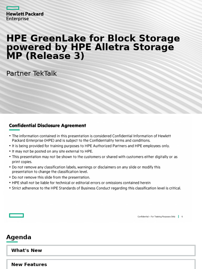 Hpe Greenlake For Block Storage Powered by Hpe Alletra Storage MP (Release 3) | PDF | Computer ...