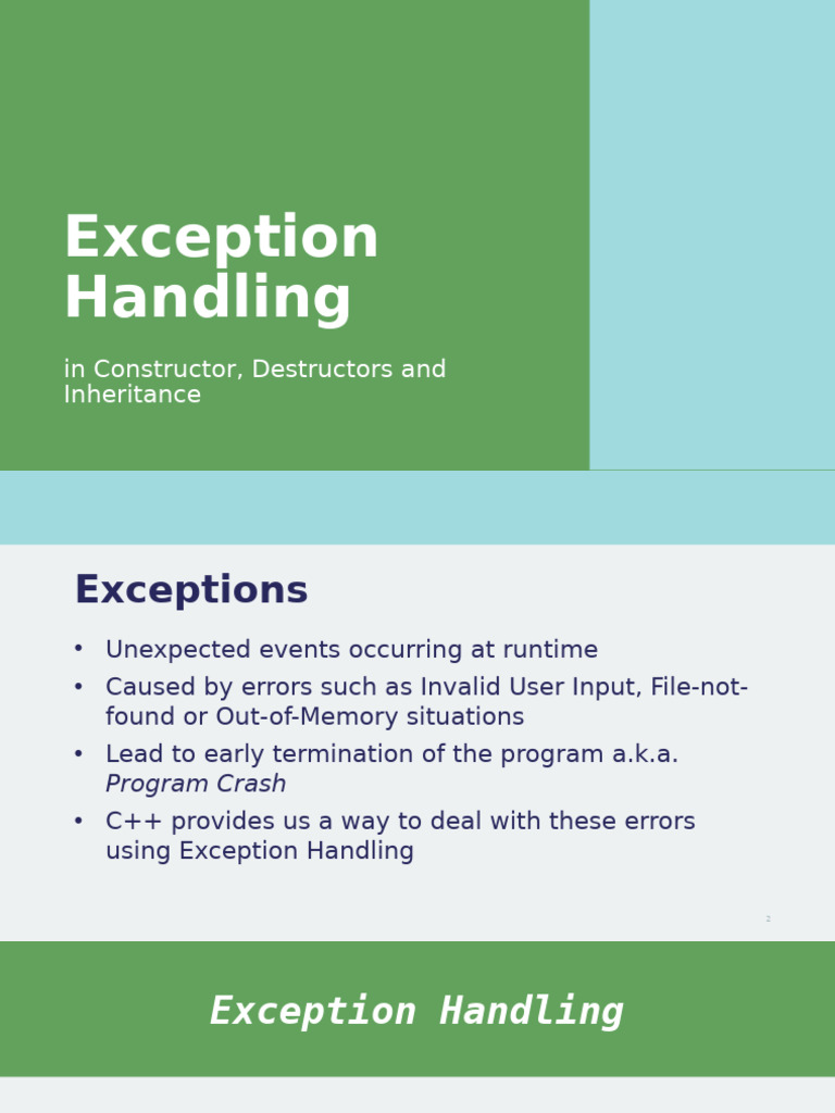 Expectation Handling | PDF | C++ | Constructor (Object Oriented Programming)