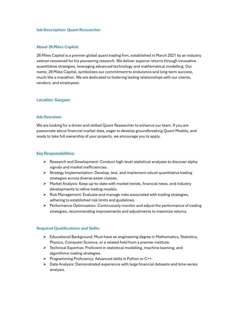 JD_Campus_Quant_Researcher | PDF | Business | Applied Mathematics JD_Campus_Quant_Researcher | PDF | Business | Applied Mathematics