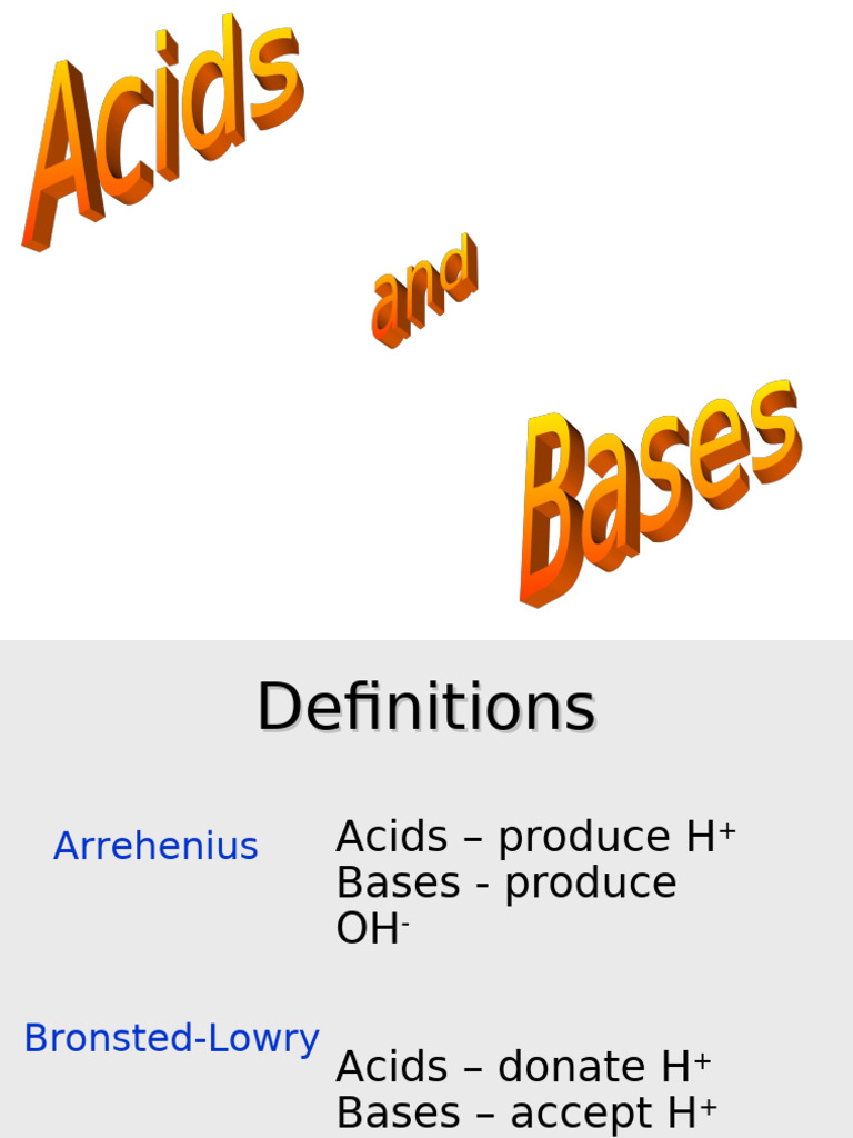 Acids and Bases | PDF