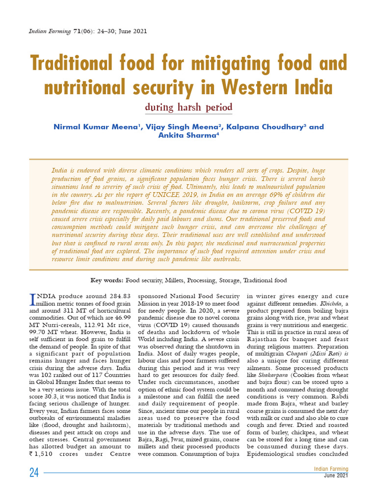 Ojsadmin, 06 Traditional Food For Mitigating Food and | PDF | Dietary Fiber | Diet & Nutrition